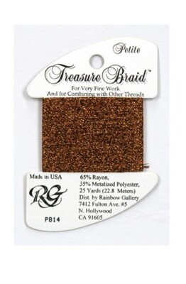 Rainbow Gallery Thread PETITE TREASURE BRAID Bronze PB14 | eBay