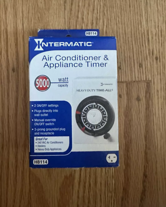 Intermatic Hb114 Timer Mechanical 240V 20A Plug In Air Conditioner And ...
