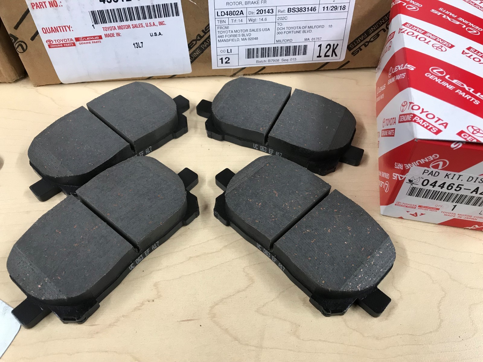 2003-2008 COROLLA & FWD MATRIX TOYOTA GENUINE OEM FRONT BRAKE ROTORS ...