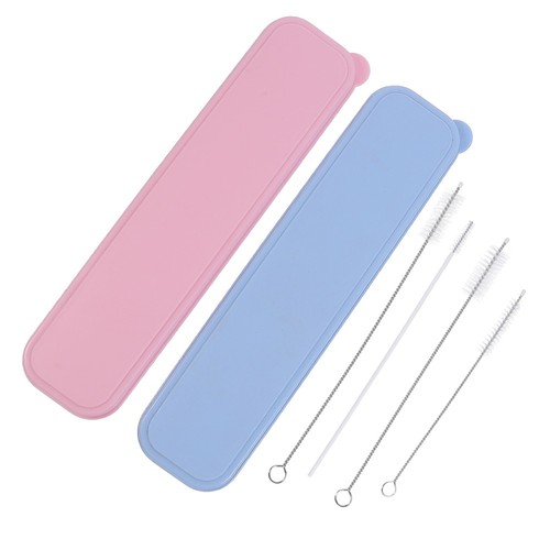 Drinking Straw Holder Glass Straw Case Travel Straw Set Metal Washer | eBay