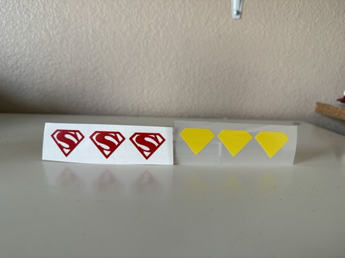 1/10 7 inch Scale Earth 2 Superman Decals For Action Figures Permanent ...