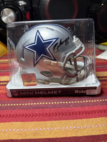 Drew Pearson Dallas Cowboys Autographed Signed 88 Riddell Mini Helmet ...