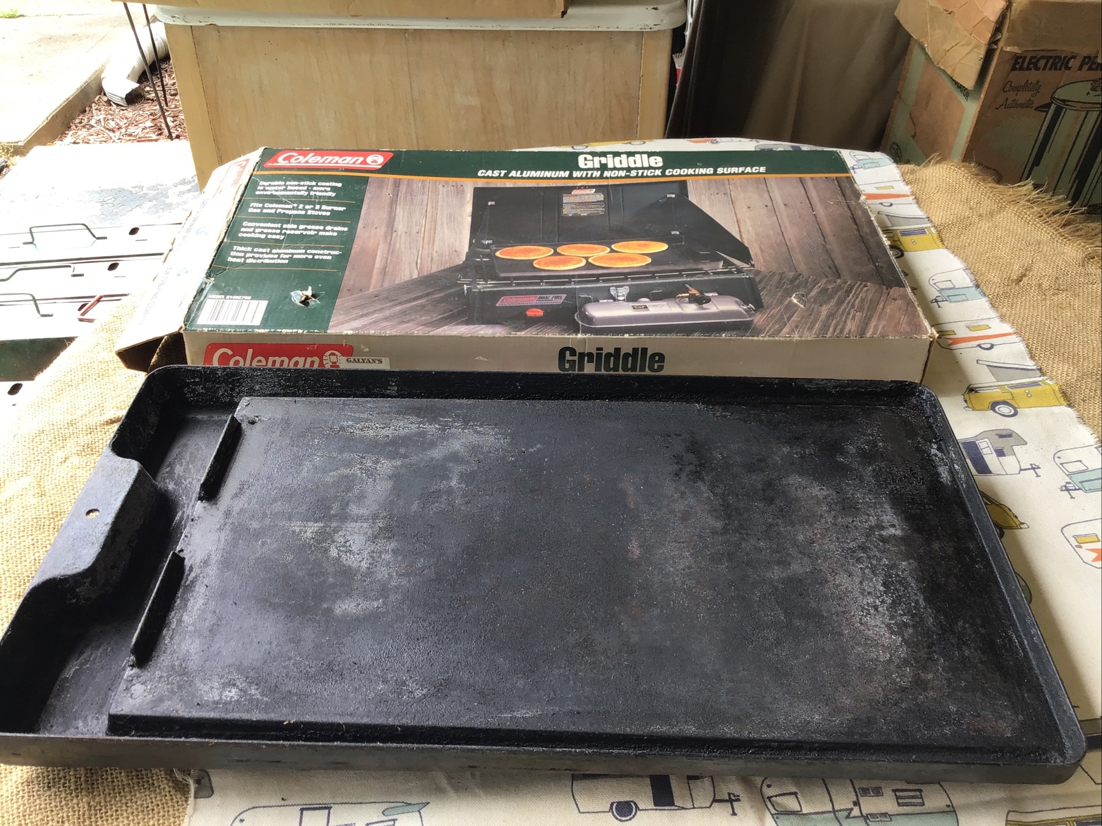 Vtg Coleman Cast Aluminum Griddle Non-Stick for Camp Stove See My ...