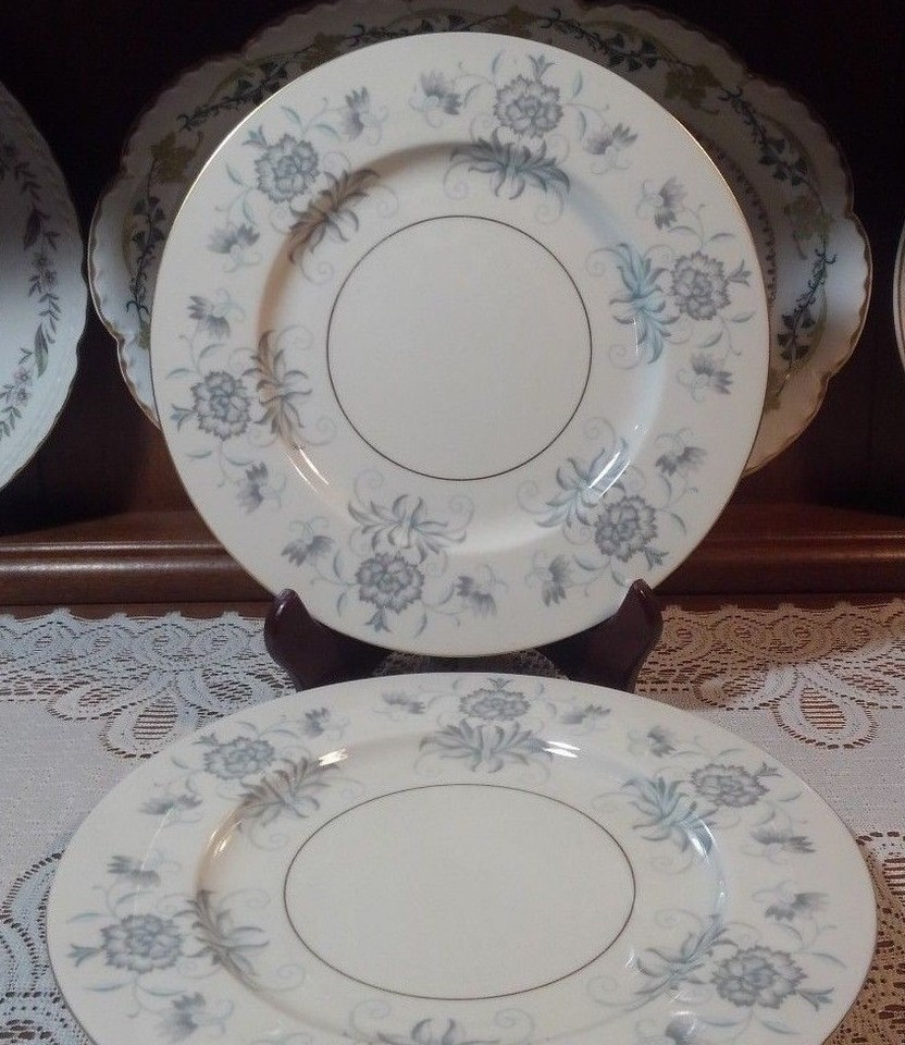Vintage Turquoise n Gray Castleton China “Caprice” Luncheon Plate. | eBay