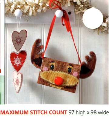 RUDOLPH PURSE CROSS STITCH PATTERN ONLY EQ - ESR | eBay