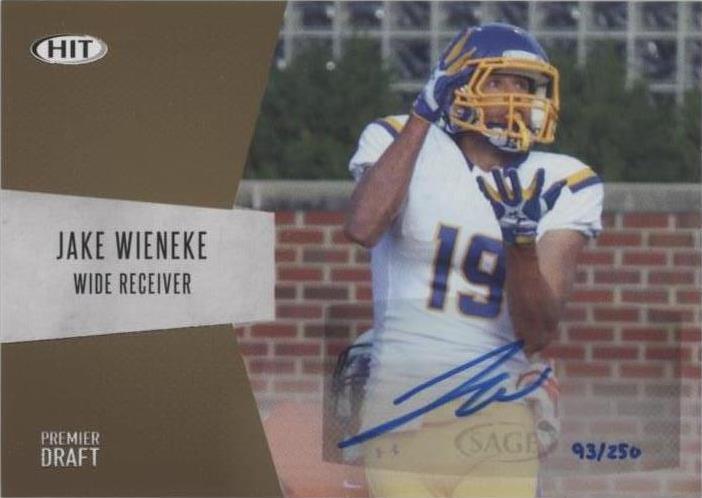 2018 Sage Hit - Autographs Jake Wieneke #A-15 Gold /250 (AU, RC) for ...