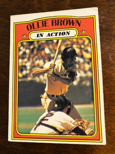 1972 Ollie Brown In Action Topps Baseball Card | eBay