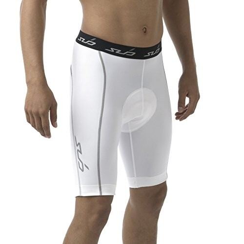 SUB Sports DUAL Men's Compression Cycling Bike Shorts - 6-panel - White ...