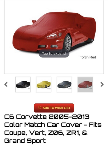 C6 Corvette Torch Red color match car cover | eBay