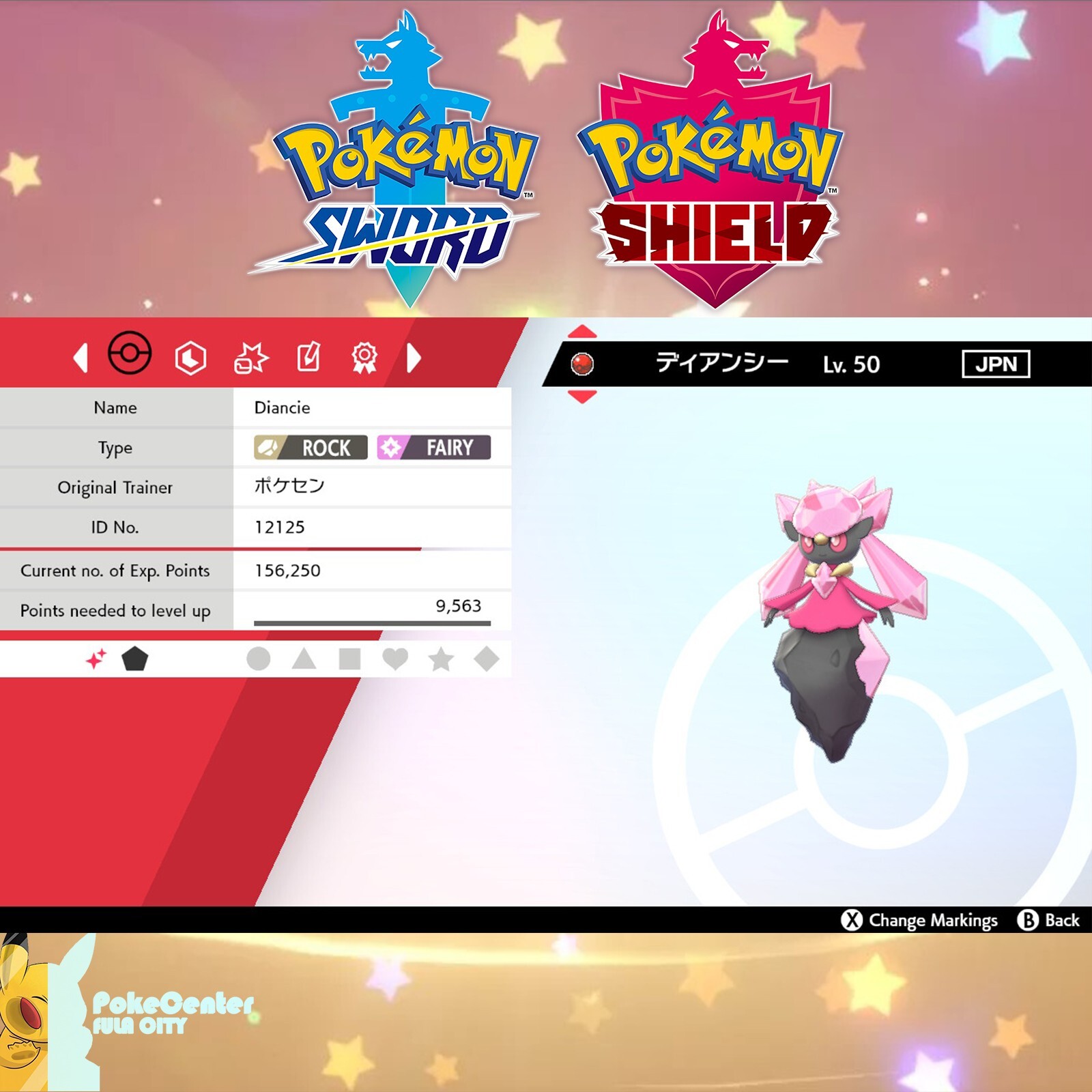 Shiny Diancie 🔷Event Japanese Pokemon Center 🔷 Pokemon Sword/Shield 🔷 ...