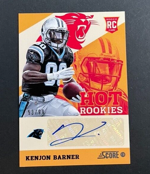 2013 Panini Score - Kenjon Barner #38 Carolina Panthers - RC AUTO /99 ...