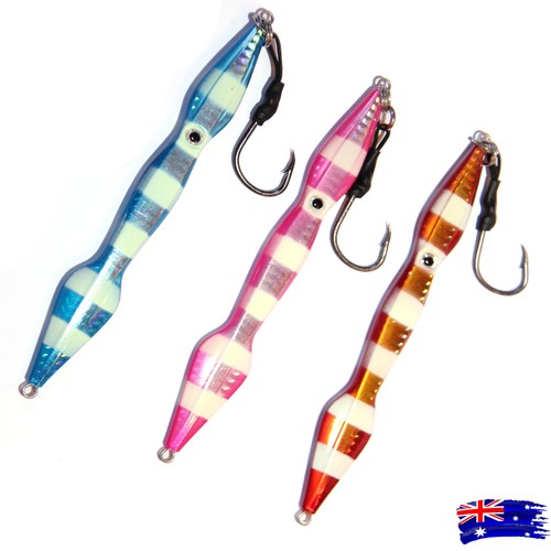 3pcs Glow Jigs Butterfly Metal Jig Fishing Lure 100g Snapper Jigging ...