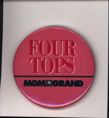 1980's Four Tops MGM Grand 3" Pinback Button | eBay