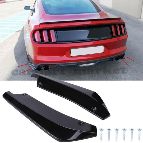 For Ford Mustang 2001-21 Rear Spats Bumper Lip Splitter Diffuser Canard ...