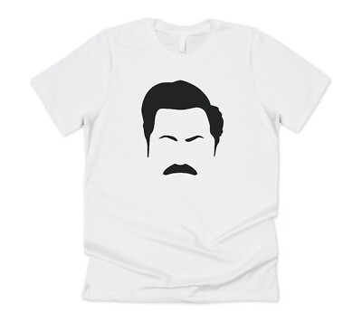 Ron Swanson Outline T-shirt Tee Funny Parks and Rec Recreation Show ...