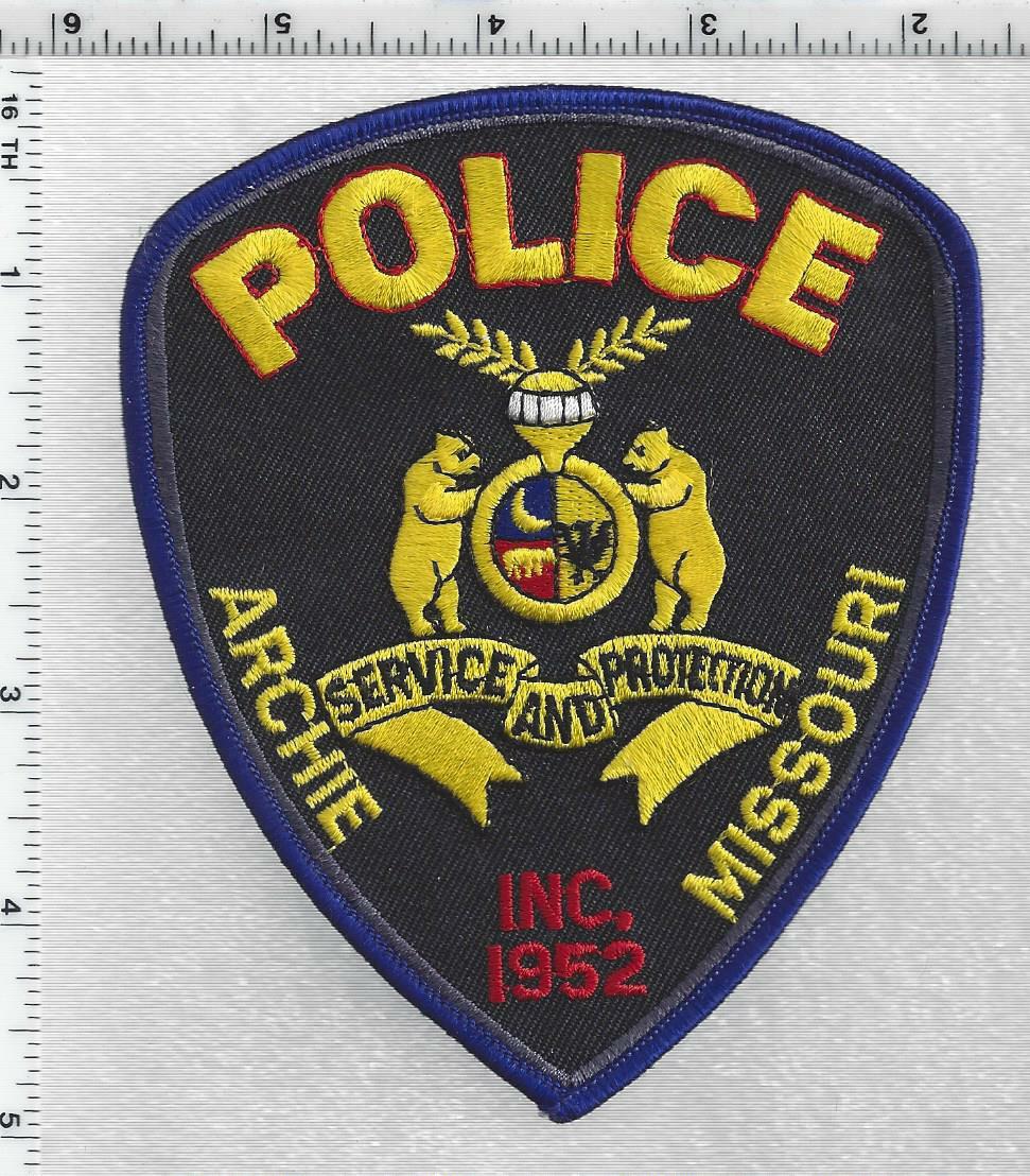 Archie Police (Missouri) 2nd Issue Shoulder Patch | eBay