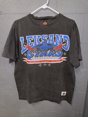 Vintage 90s NHL Leksand Stars Sweden Hockey Team T Shirt Size Medium | eBay
