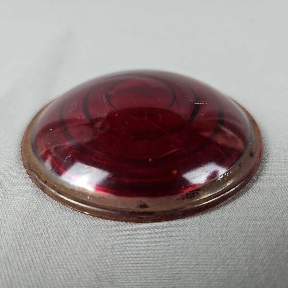Ruby Red Glass Bulls Eye Taillight Lens Model T Era Rat Rod | eBay