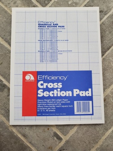 Ampad Cross Section Pad, (8 Sq/in), 40 sheets White -Heavyweight 20# | eBay