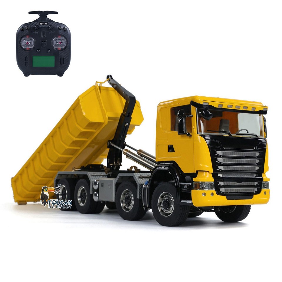 Metal 8x8 1/14 RC Hydraulic Dump Truck Roll-on-off Full Dumper Car ...