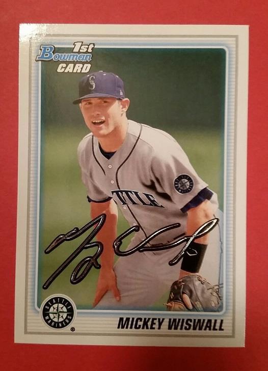 MICKEY WISWALL * RC ROOKIE #BDPP56 SEATTLE MARINERS * 2010 BOWMAN MLB ...