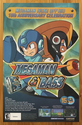 2003 Mega Man & Bass GBA Vintage Print Ad/Poster Official Authentic ...