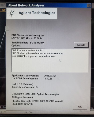 Agilent/Keysight N5230C 246,080,082 4 Port, 20GHz PNA-L Network ...