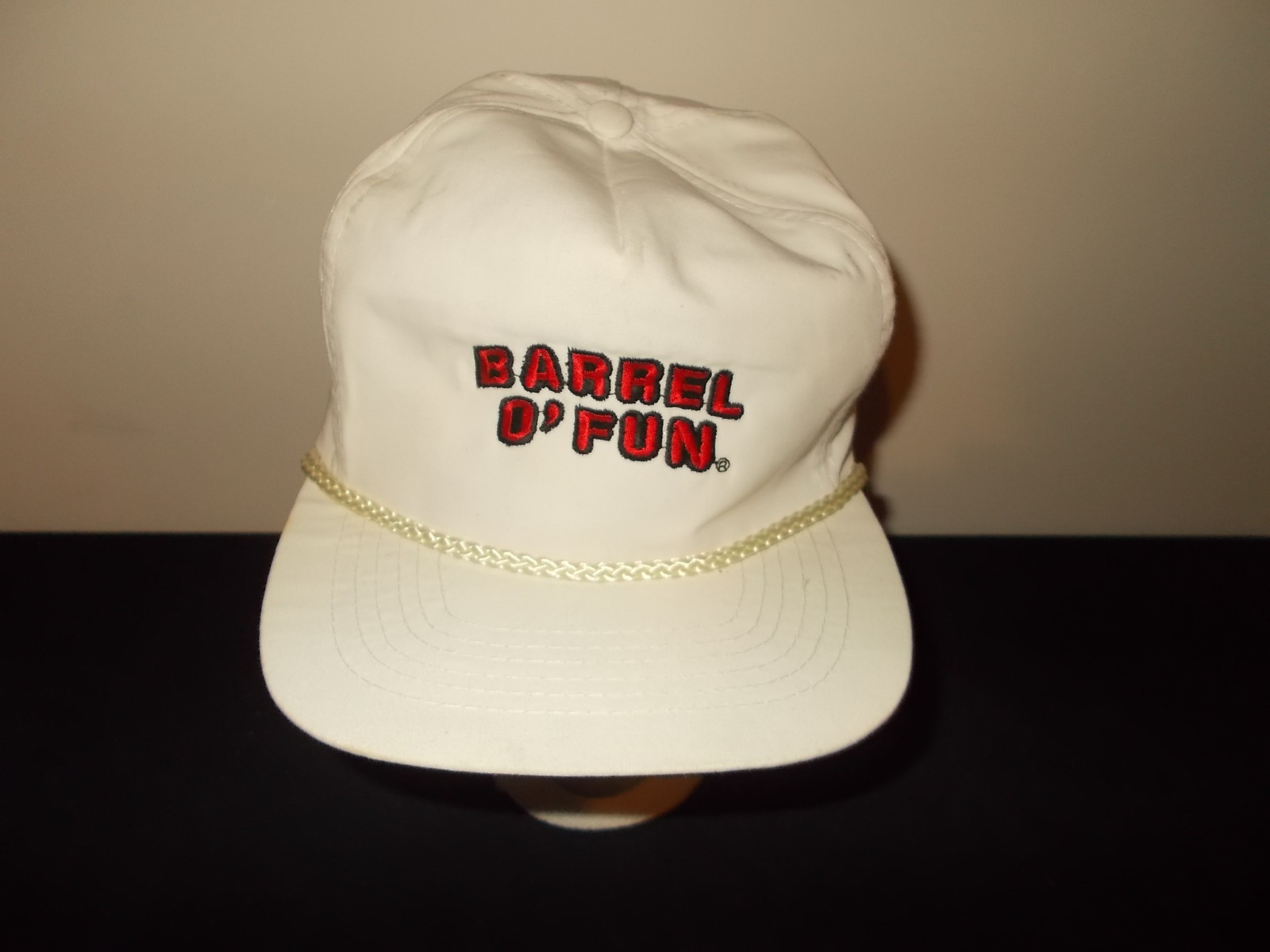 VTG-1980s Barrel O' Fun Snacks Potato Chips retro zipper slide rope hat ...