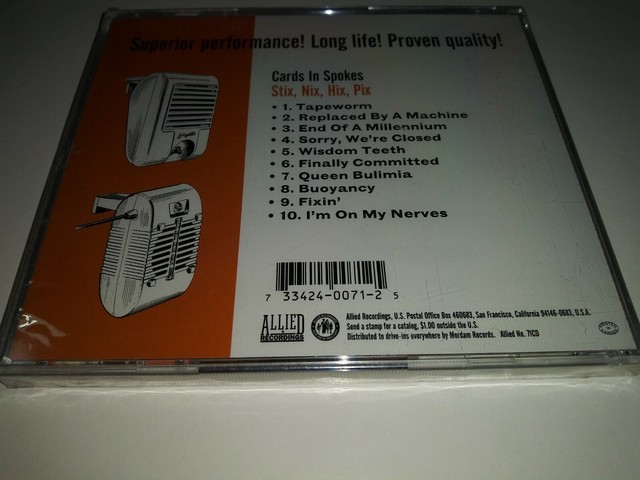 Stix, Nix, Hix, Pix by Cards in Spokes (CD, Jul-1996, Allied) for sale ...