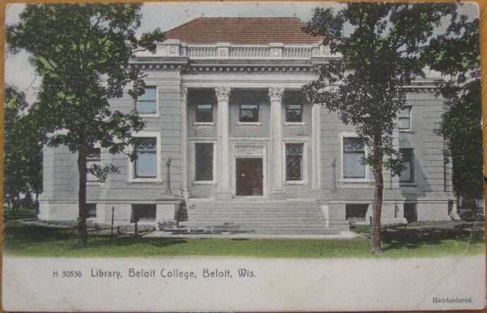 Beloit, WI 1905 Postcard: Beloit College Library - Wisconsin Wis | eBay