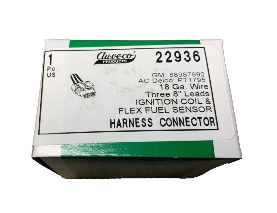 1 Auveco 22936 1Ignition Coil & Fuel Sensor Pigtail GM 88987992, AC ...