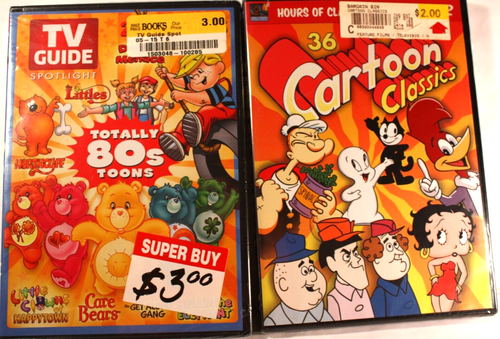 50+ CARTOONS on 2 DVDs "36 Cartoons Classics" & "Totally 80s Toons ...