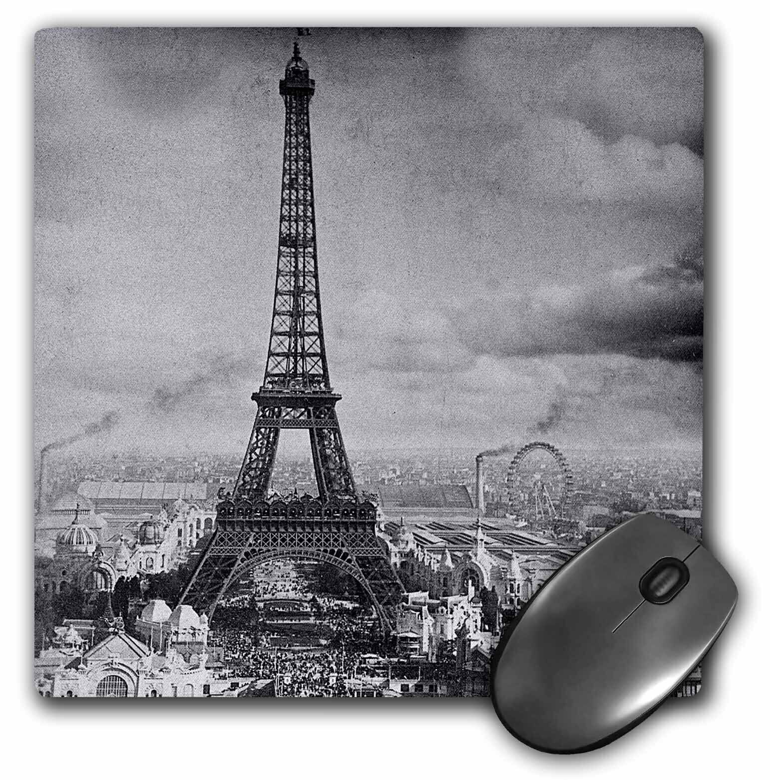 3dRose Eiffel Tower Paris France 1889 Black and White MousePad | eBay