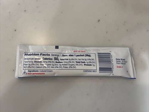 Factory Error Empty Daisy Sour Cream Packet | eBay