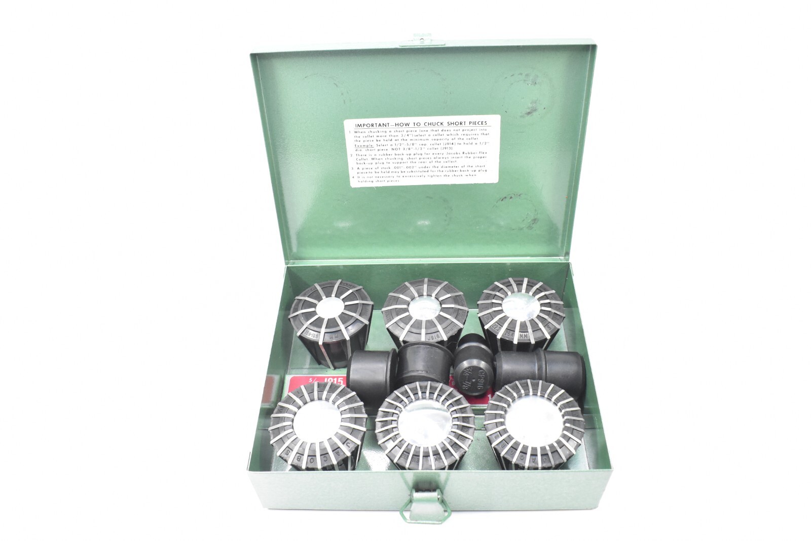 Jacobs Rubber-Flex Collet Set J915-J920 5/8"-1 3/8" w/ Case | eBay