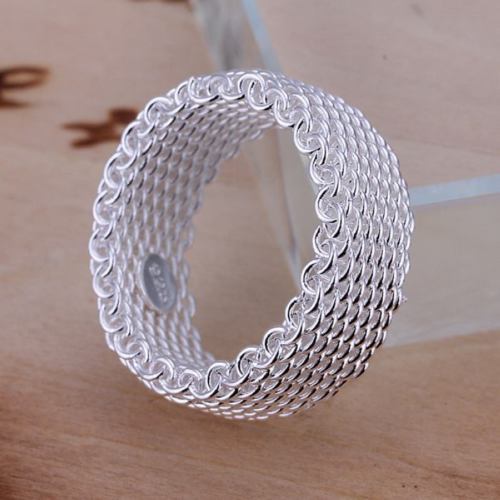 Elegant 925 Sterling Silver Unique Fashion Jewelry Net Design Charm ...
