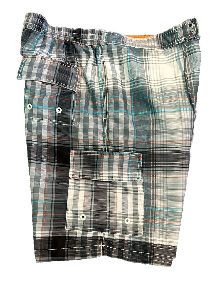 Men’s Tommy Bahama Plaid Lined Draw-String Swim Trunks/Bathing Suit ...