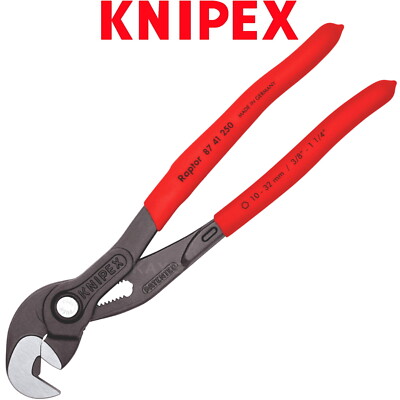 Knipex Pliers Wrench 250mm 10" Raptor Multi Slip Joint Pipe Nut Spanner ...
