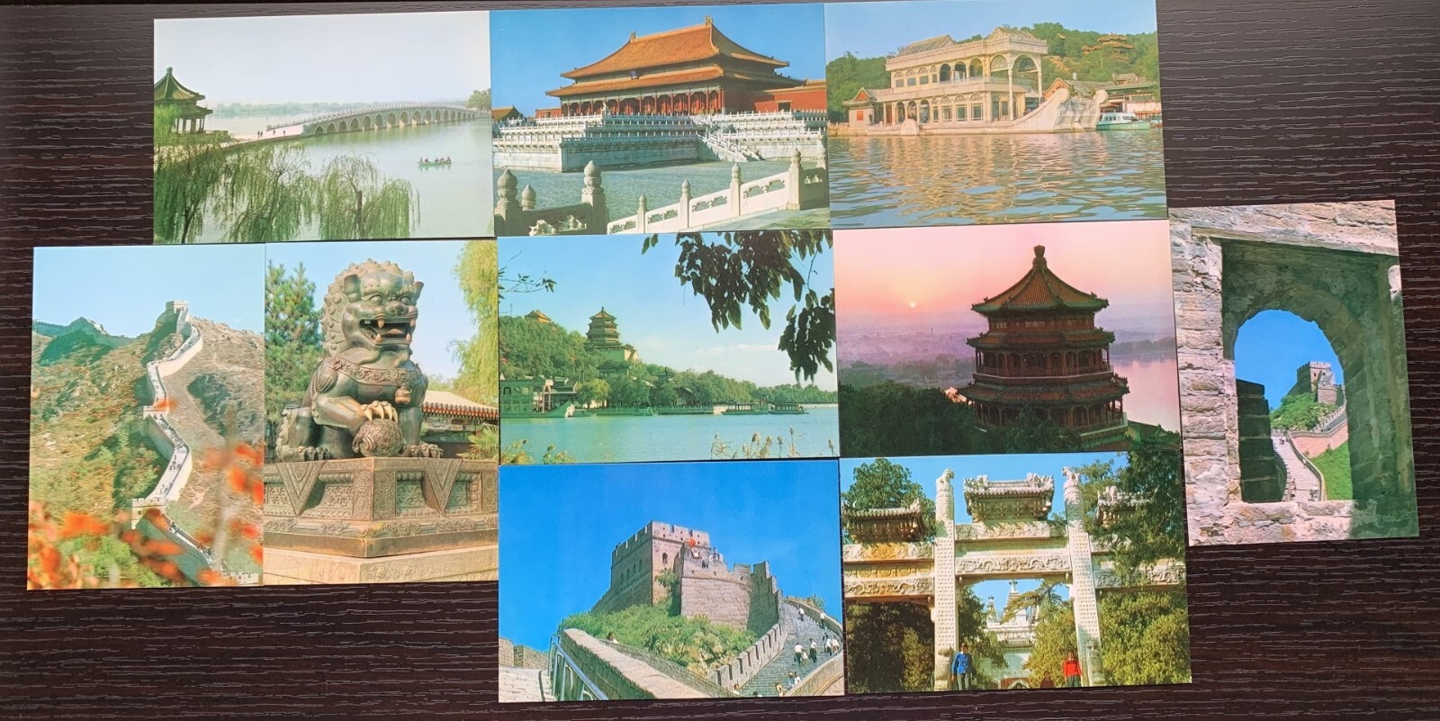 THE PEOPLES REPUBLIC OF CHINA BEIJING 10 SCENIC COLOR CHROME POSTCARD ...