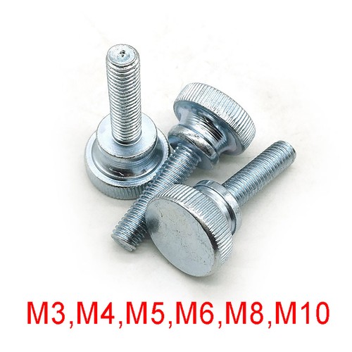 M3 M4 M5 M6 M8 M10 Knurled Thumb Screws Hand Grip Knob Bolts Zinc ...