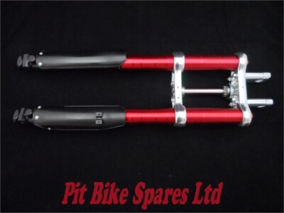 Pit Bike Red 660mm Upside Down Front Forks Kit. 6.25" Headstock | eBay