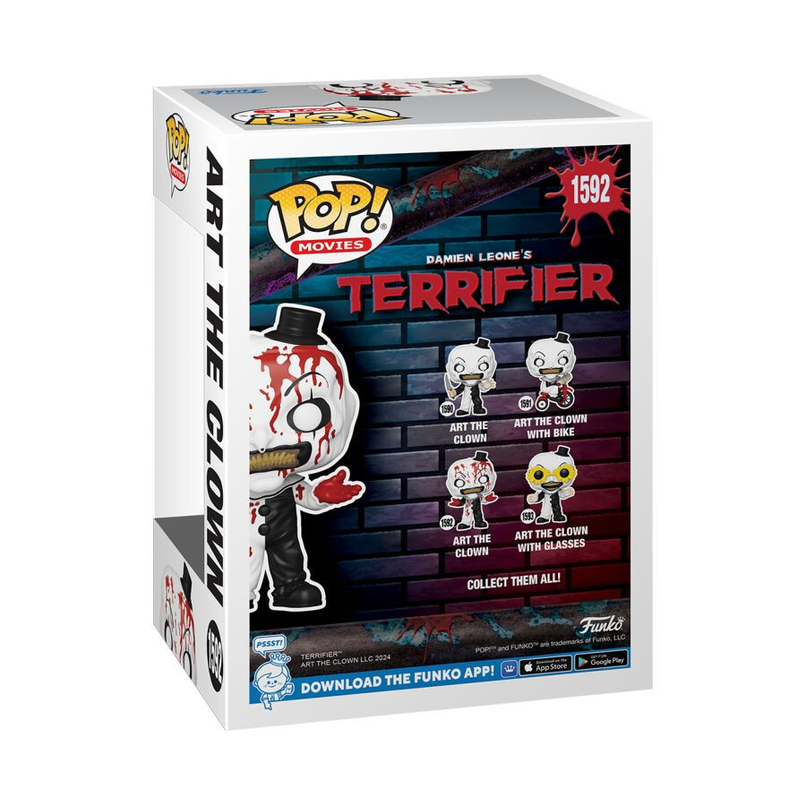 PREORDER 1592 Art the Clown Bloody Terrifier Horror Funko POP Genuine ...