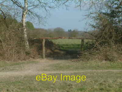 Photo 6x4 Rustic Barrier on Banstead Heath Lower Kingswood This barrier ...