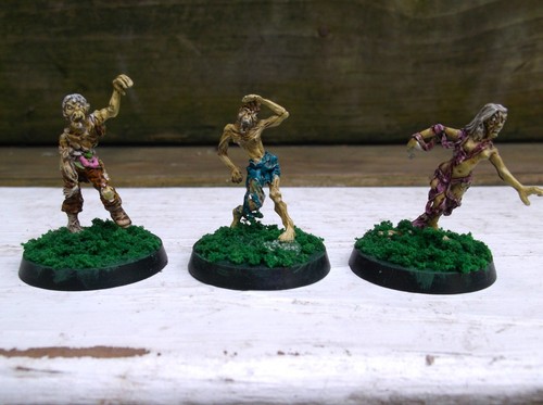 Painted 3-Pack Reaper Metal Zombie Miniatures for Dungeons & Dragons D ...
