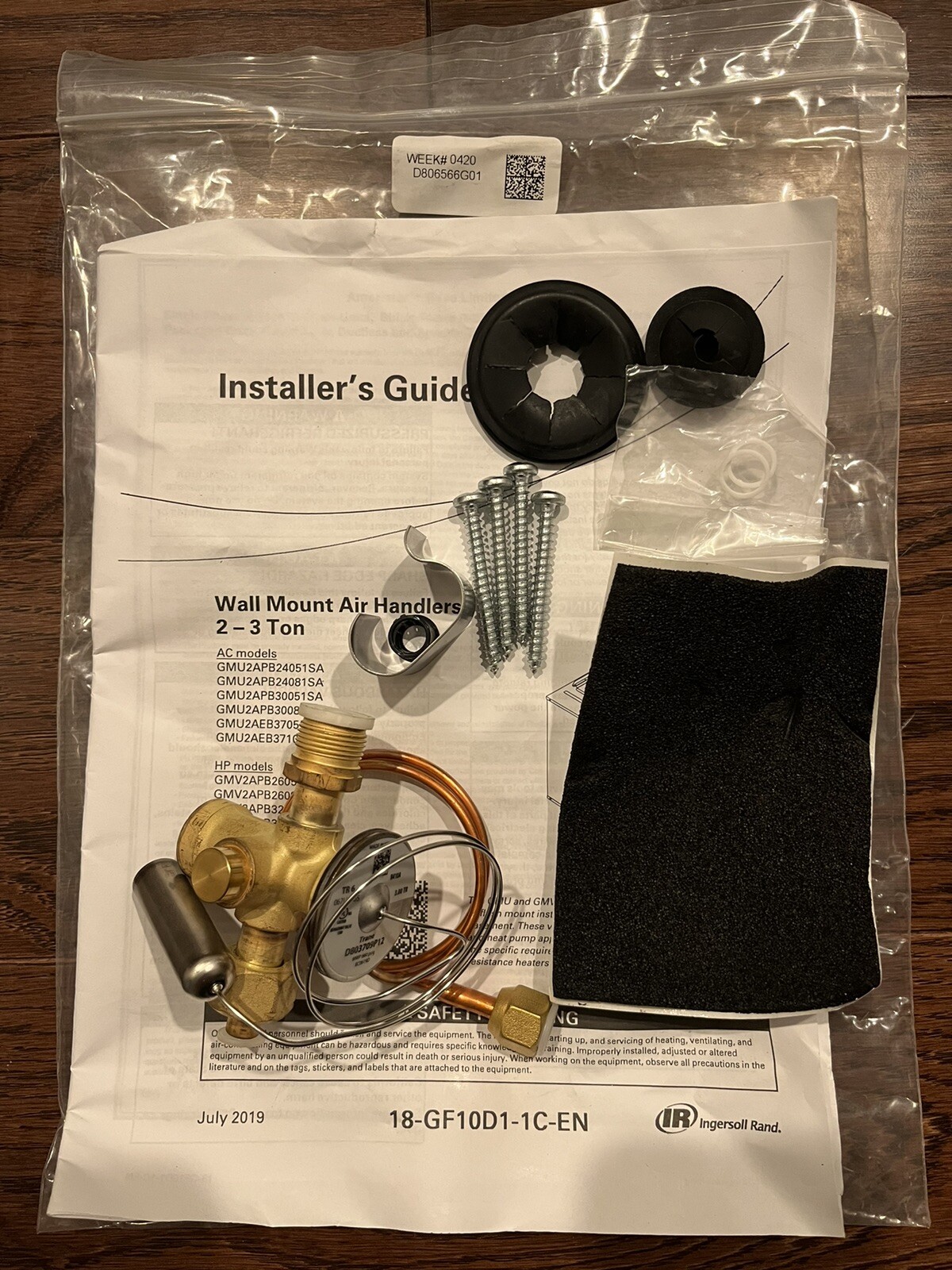 Trane TXV Thermal Expansion Valve Kit R410A TR 3 Ton 3/8 x 3/8" Flare ...