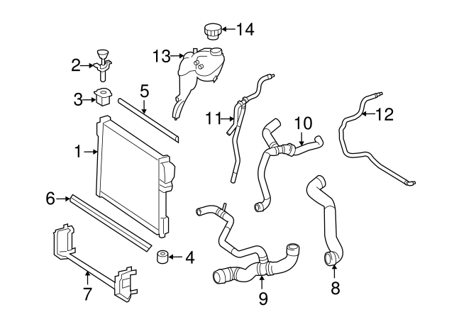 Mercedes-Benz S W221 2012 Engine Coolant Pipe/hose A2215012825 Petrol ...