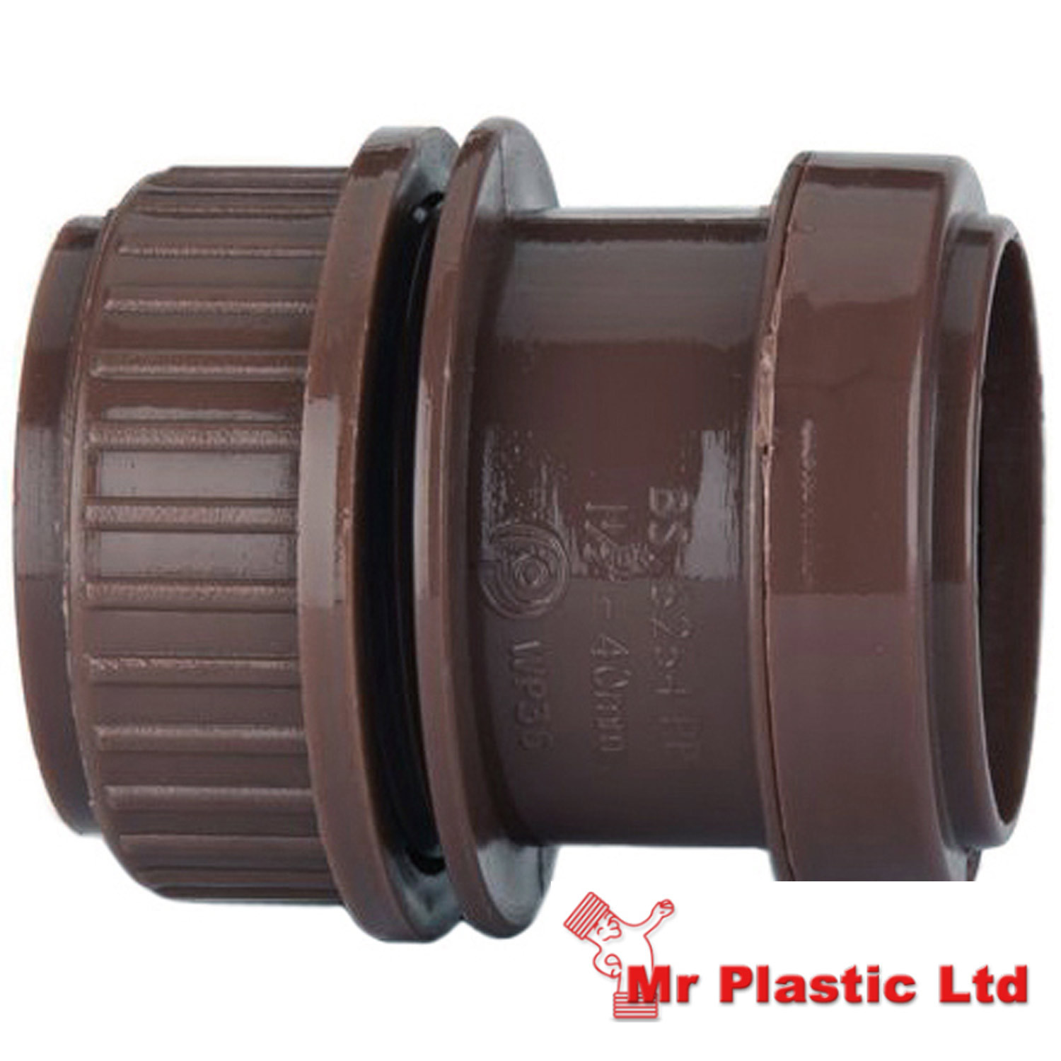 Polypipe 32mm Push Fit Waste Pipe Fittings in Brown (actual size 34mm ...