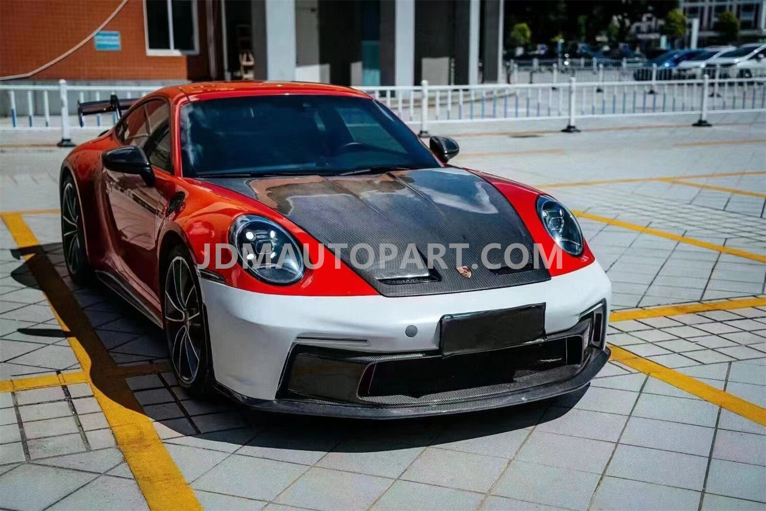 For Porsche 911 992 Front Rear Bumper Fenders Side Skirt GT3 Style Body ...