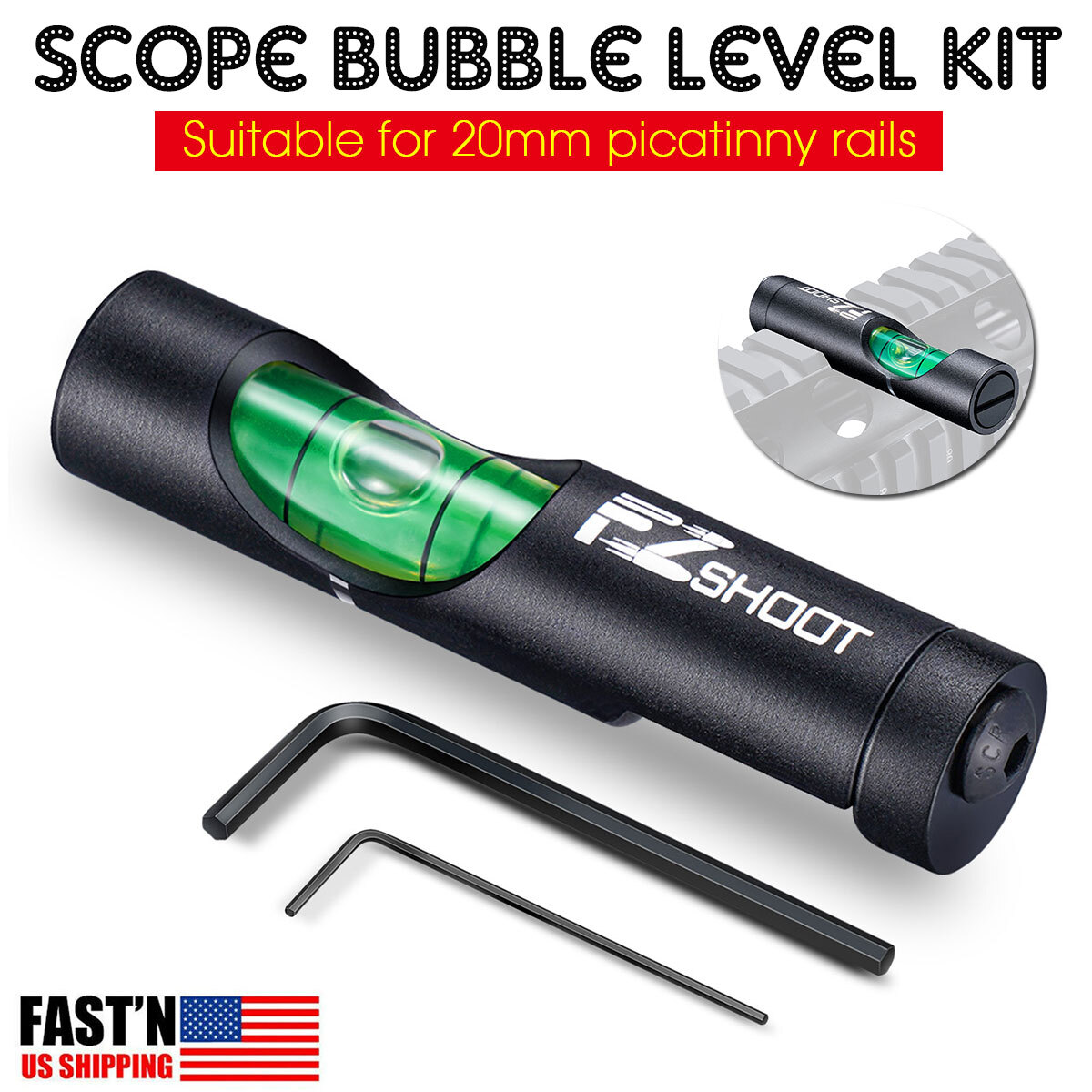 Aluminum Spirit Bubble Level Rifle Scope Leveling Kit - For 20mm ...