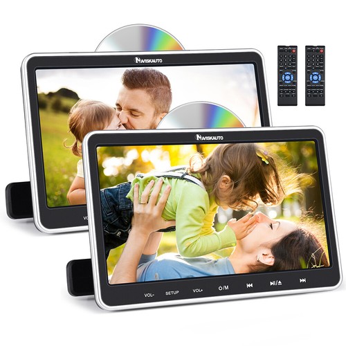 2X10.1" HD Screen Car Headrest TV Monitor DVD Player for Kids HDMI USB ...